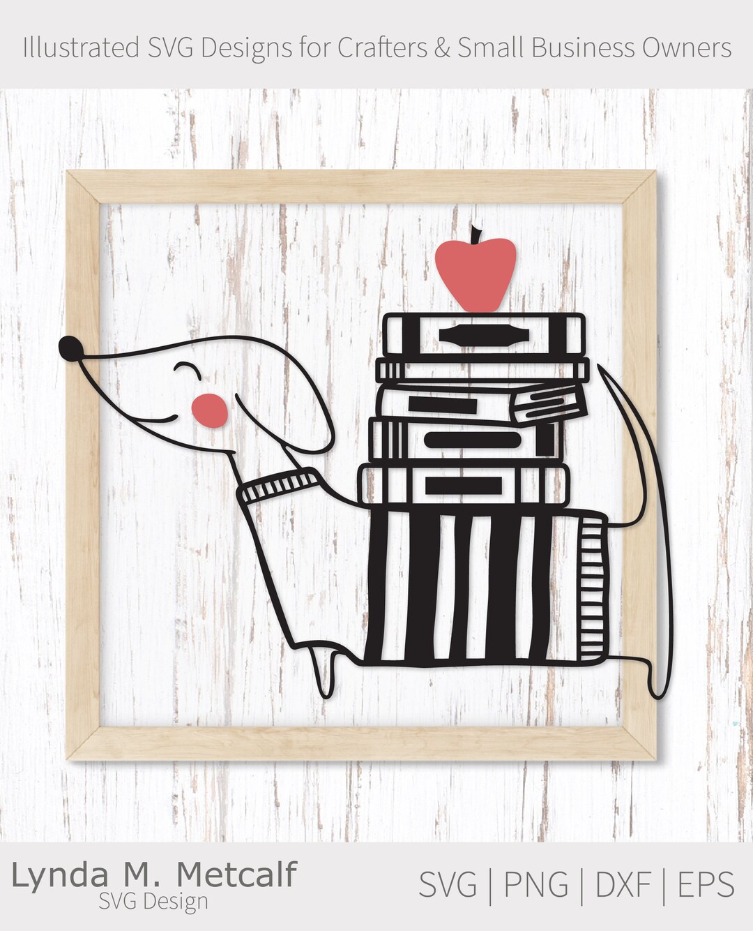 Back to School Svg. Dog Svg. Dachshund Svg Cut File. Dog With Books Svg ...