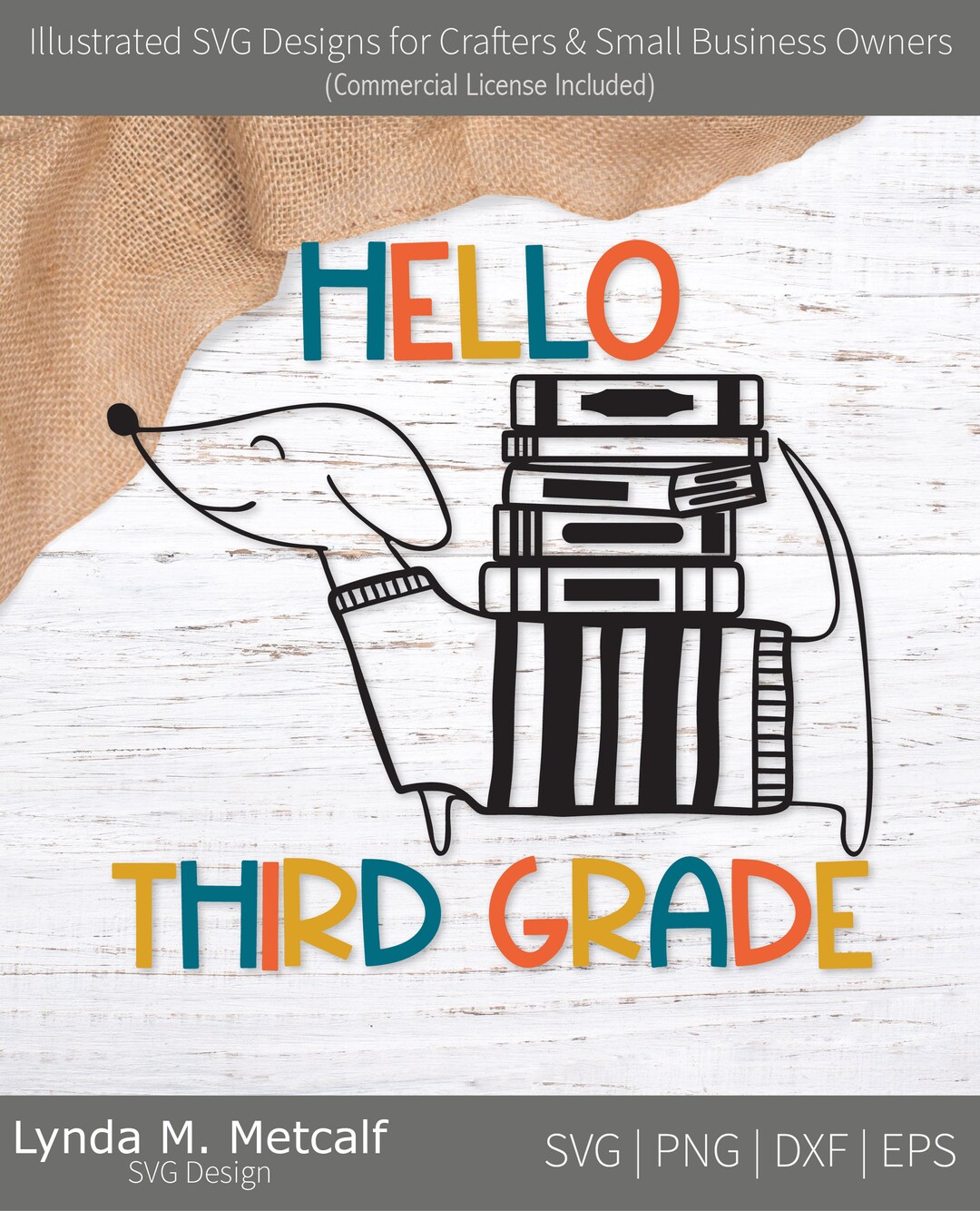 Hello Third Grade Svg. Back to School Svg. Dog Svg. Dachshund Svg Cut ...