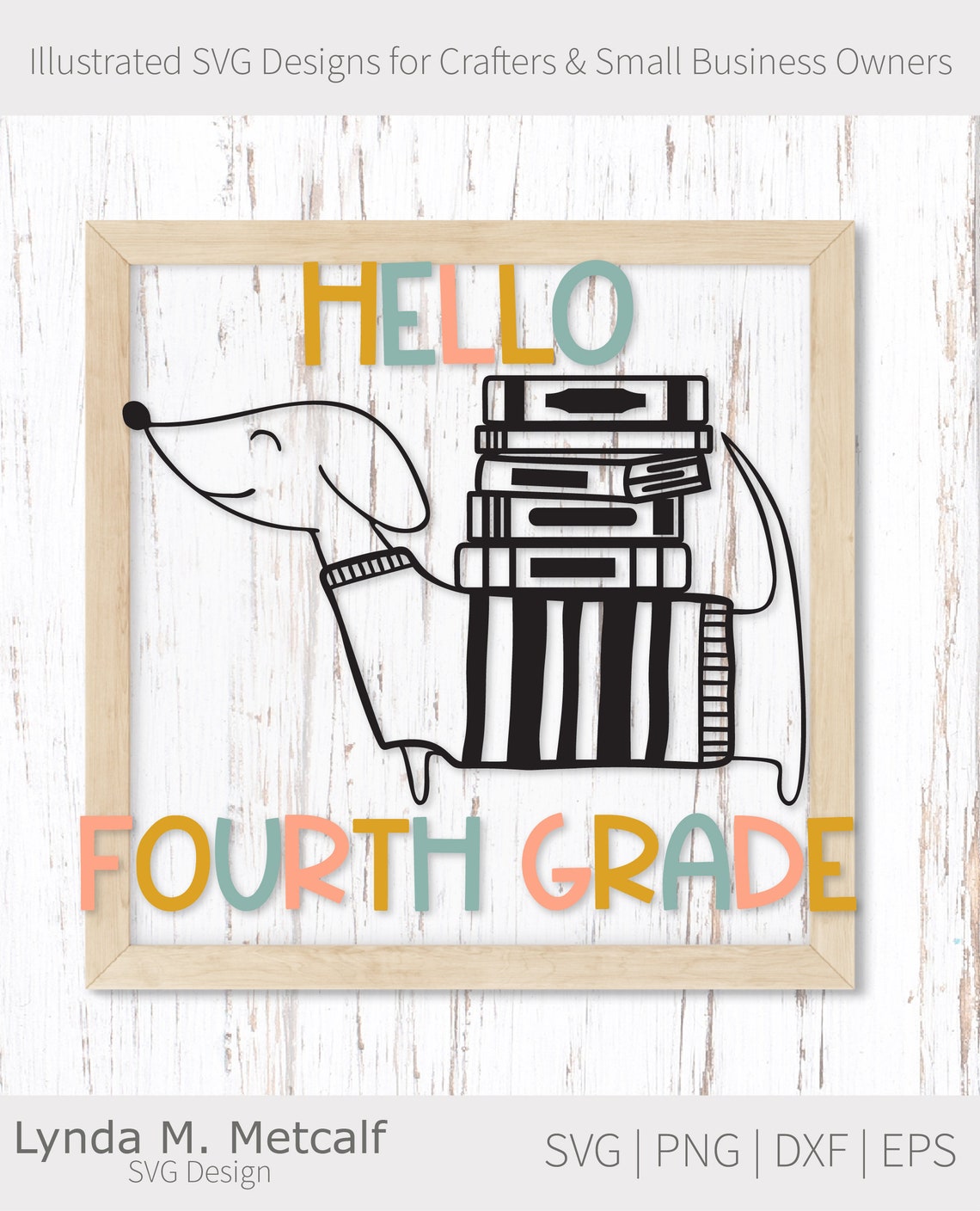 Hello Fourth Grade Svg. Back to School Svg. Dog Svg. Dachshund - Etsy