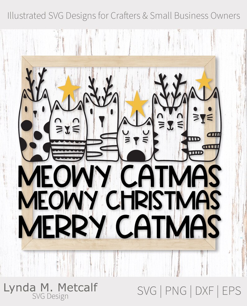 Meowy Catmas Svg. Meowy Christmas Png. Merry Catmas Dxf. Merry ...
