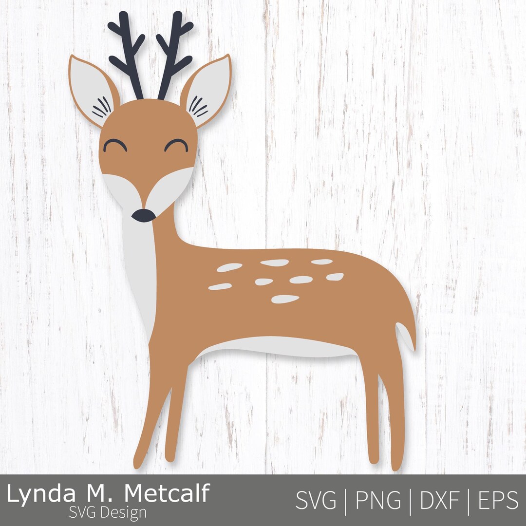 Christmas Reindeer SVG, Holiday Deer Svg, Woodland Deer Clipart ...