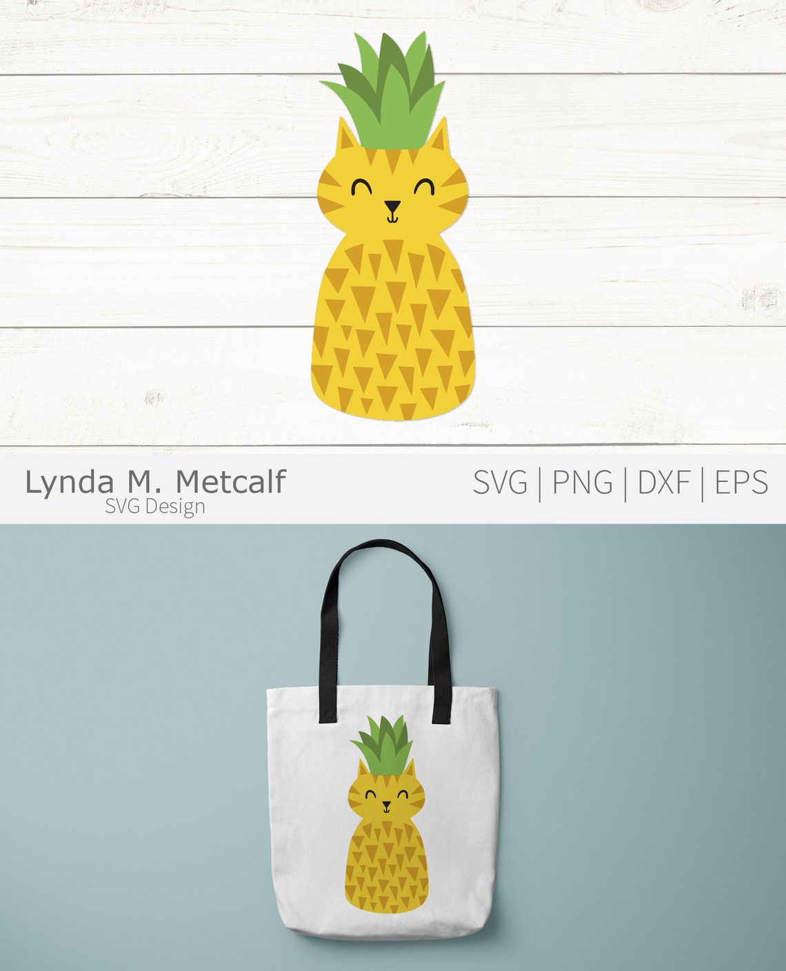 Pineapple Cat SVG Kitty Svg Pineapple Kids Svg Summer | Etsy