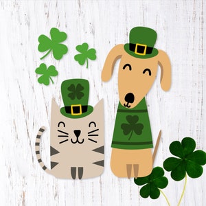 St Patricks Cat Svg. St Patricks Dog Svg. St Patricks Day Svg. Irish ...