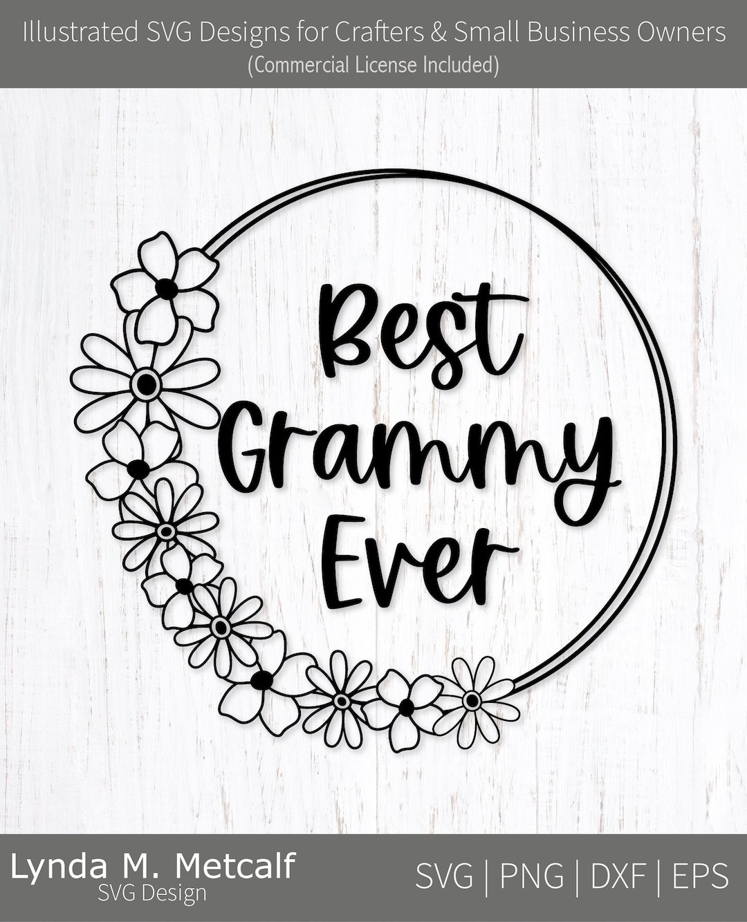 Best Grammy Ever Svg. Mother's Day Svg. Grandma Flower Frame Svg Cut ...