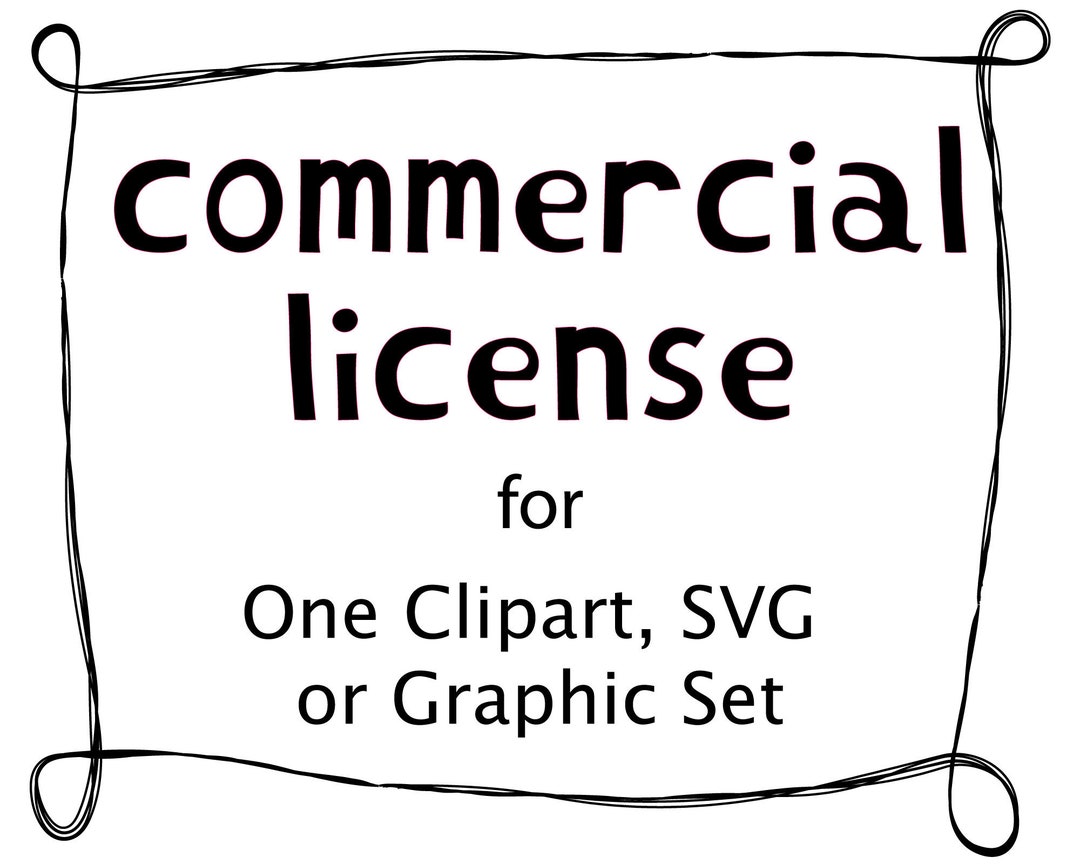 Commercial License for One Clipart SVG or Graphic Set - Etsy