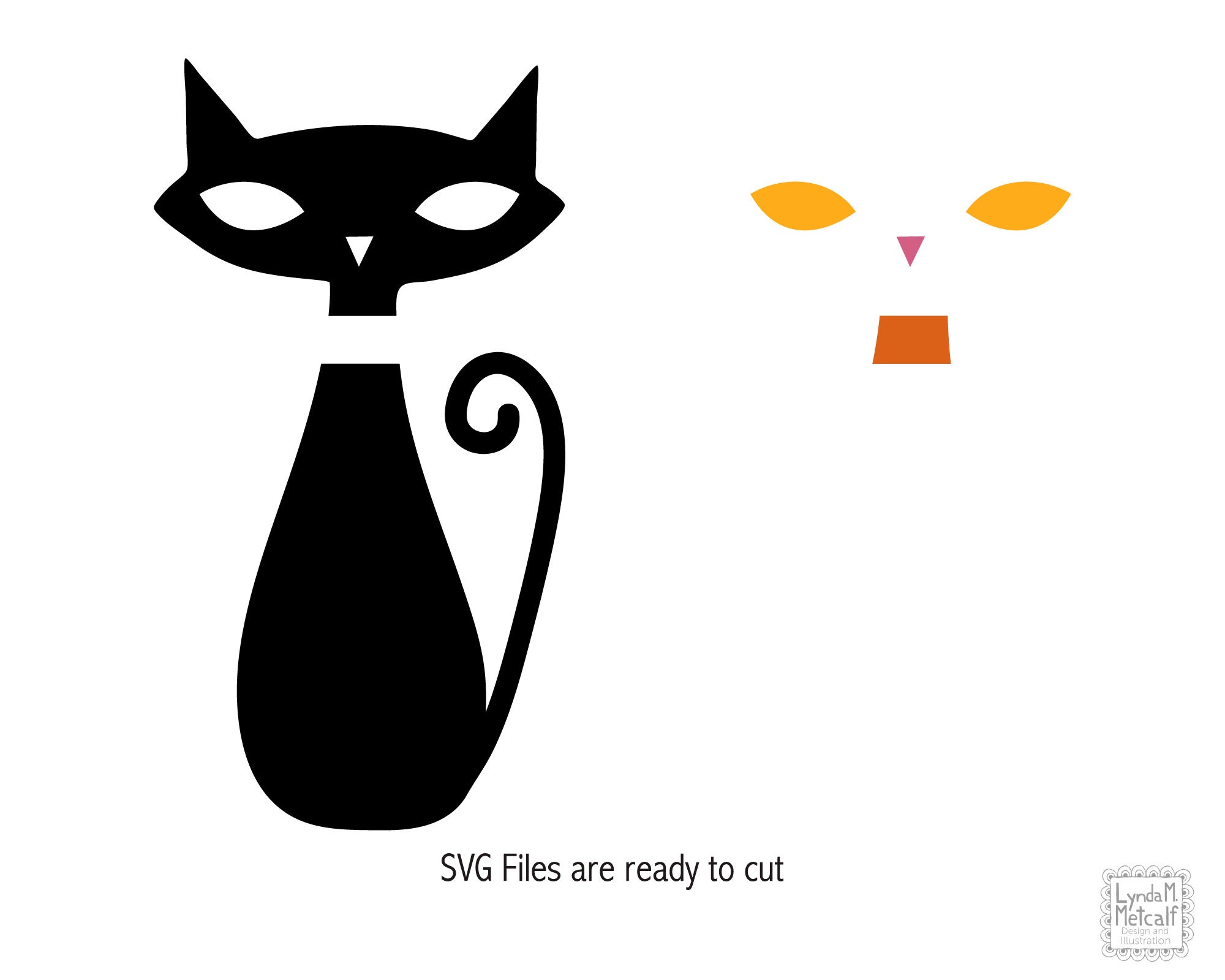Fall Cat Svg. Black Cat Svg. Cute Halloween Cat Svg. Retro Halloween ...