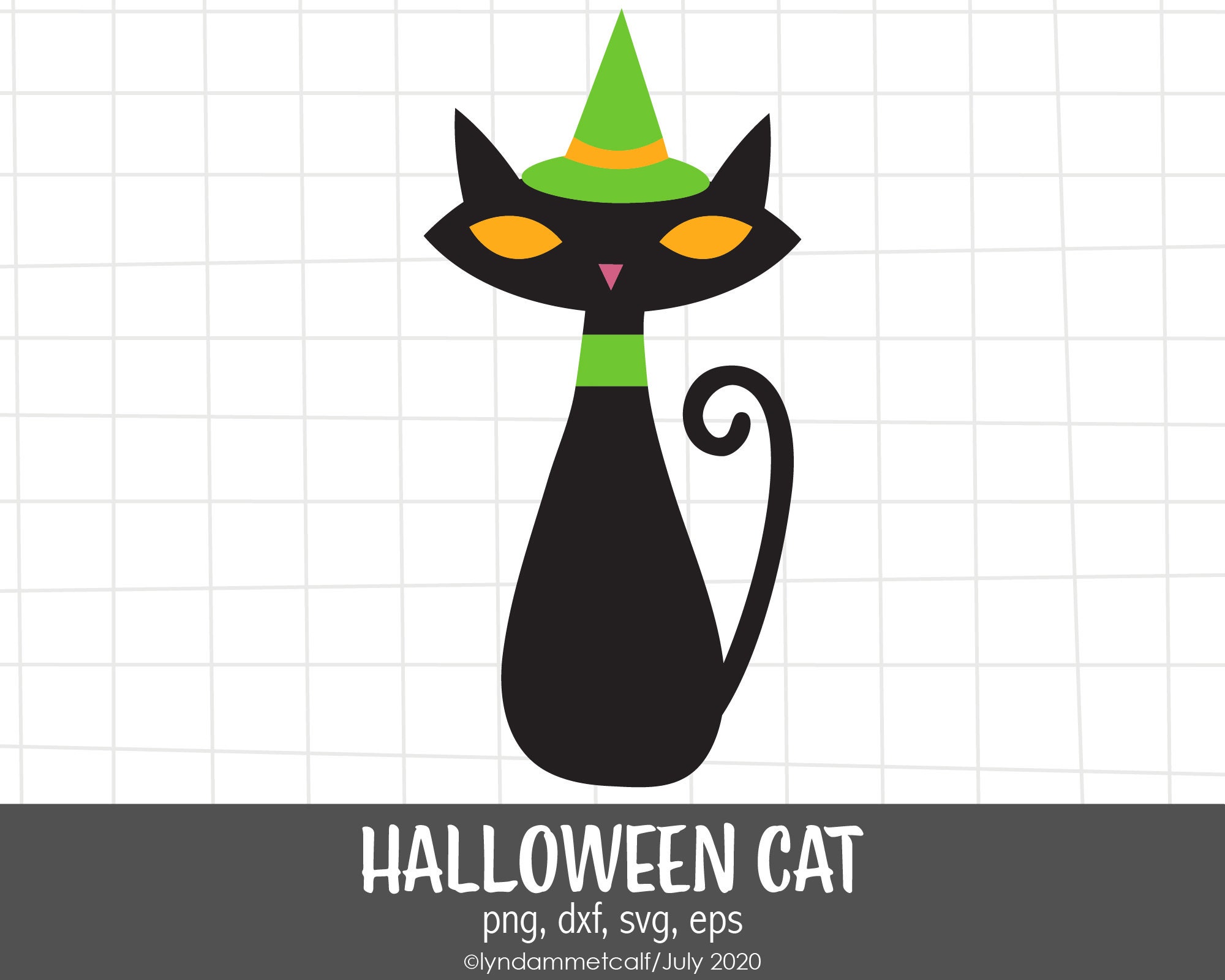 Halloween Witch Cat SVG File for Cricut and Silhouette | Etsy