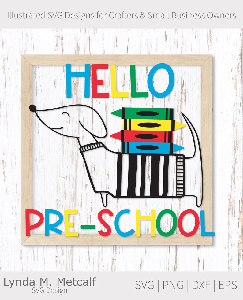 Hello Preschool Svg. Back to School Svg. Dog Svg. Dachshund - Etsy