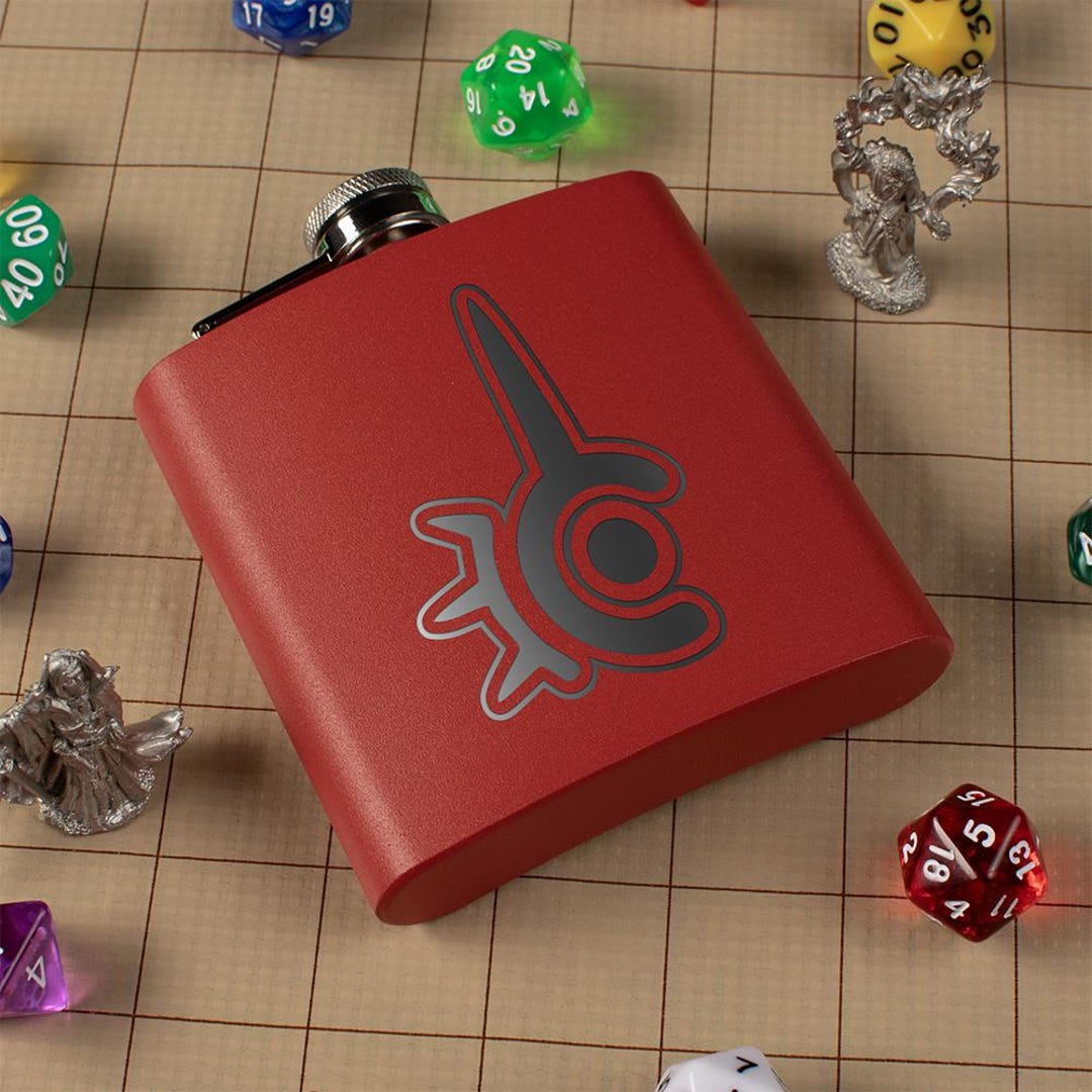 Custom Job Icon Logo Powder Coated Laser Engraved Flask, MMO Gamer ...