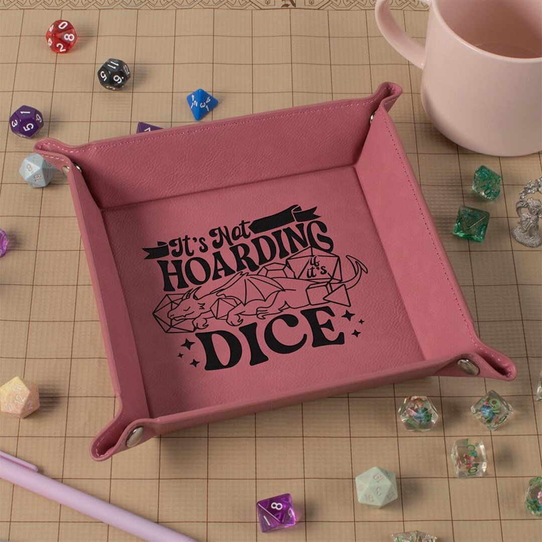 It's Not Hoarding If It's Dice Funny Dice Tray, Leatherette Gaming Dice ...
