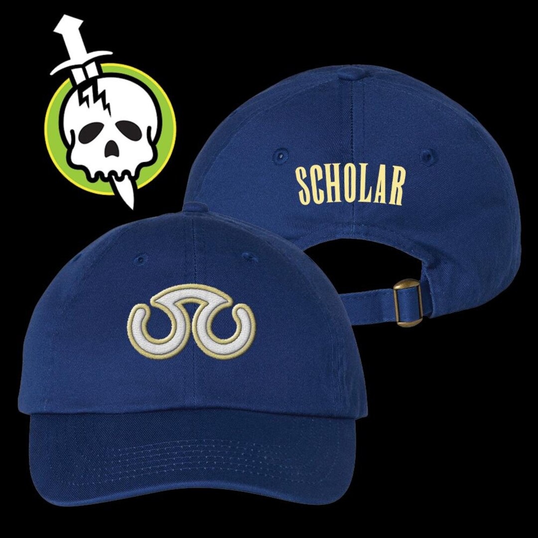 Job Icon Scholar Front & Back Embroidered Dad Hat, MMO Gamer Inspired ...