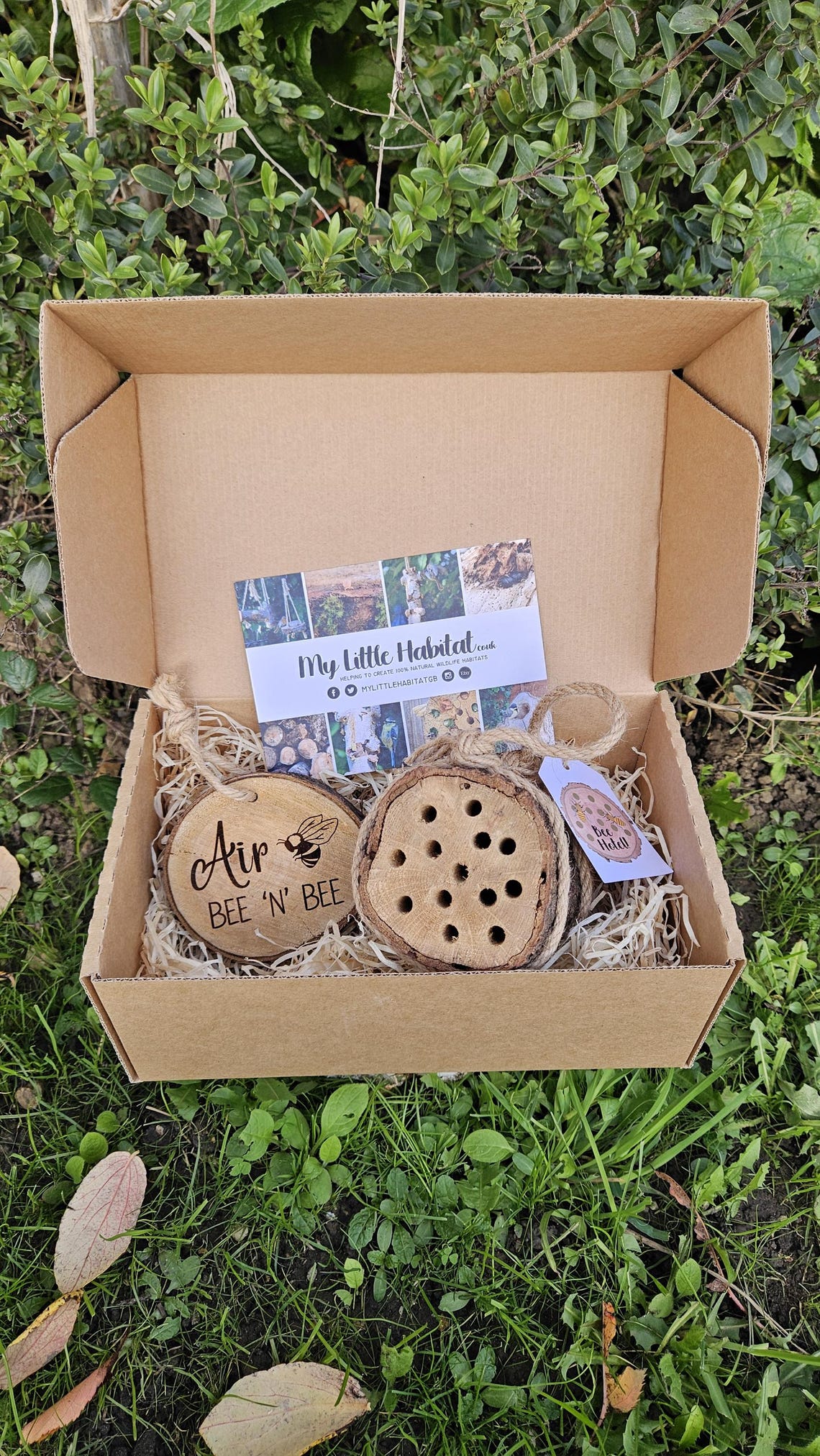 AIR Bnb GIFT BOX | Wooden Garden Sign + Bee Hotel | Gift | Christmas ...