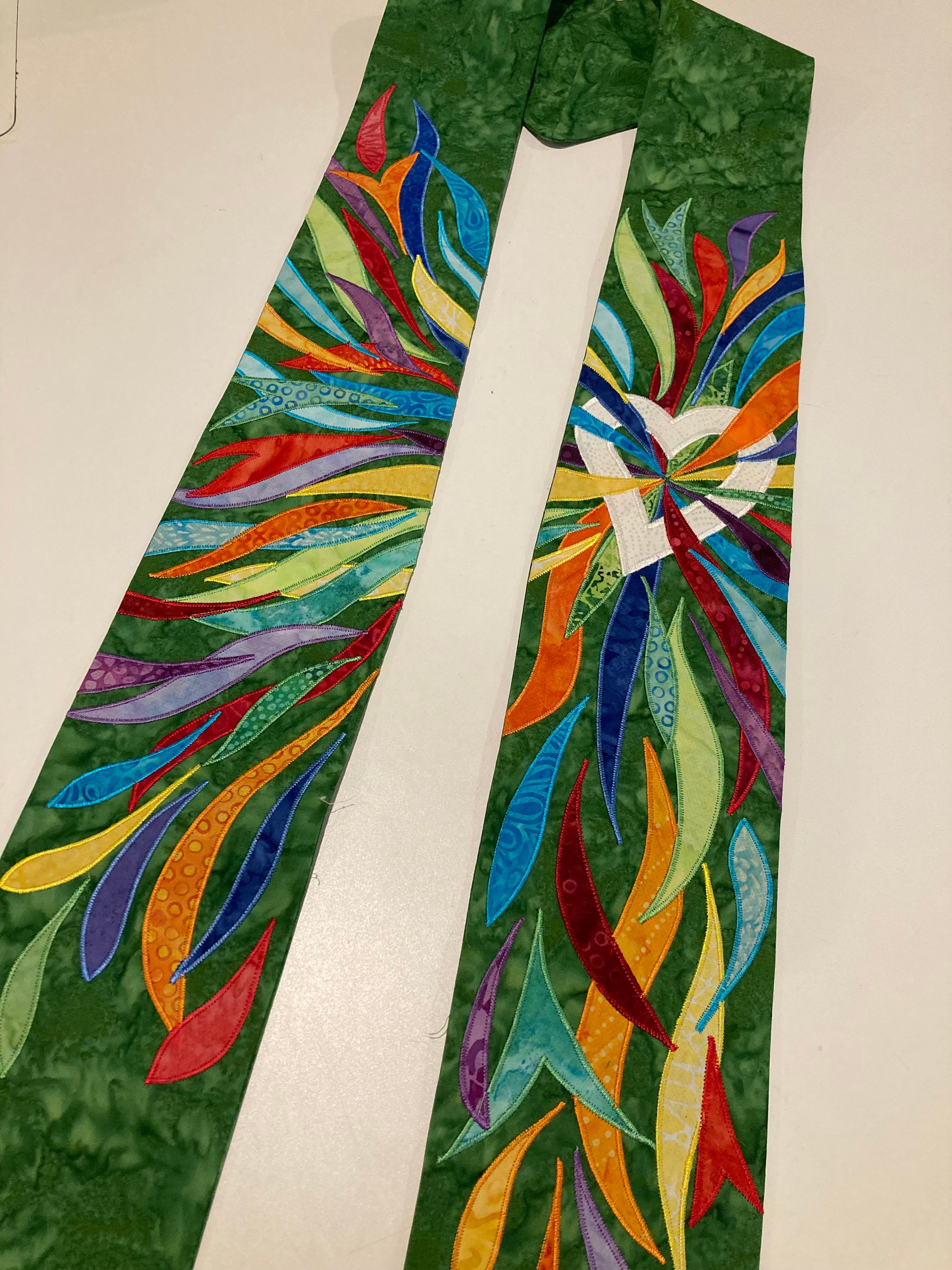 Green Burning Heart Stole - Etsy