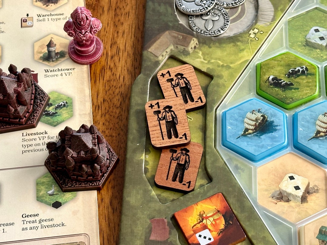 Worker Tokens for Castles of Burgundy - Etsy