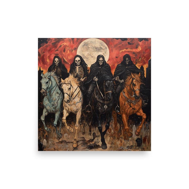 Four Horsemen of the Apocalypse Art Poster Print - Etsy