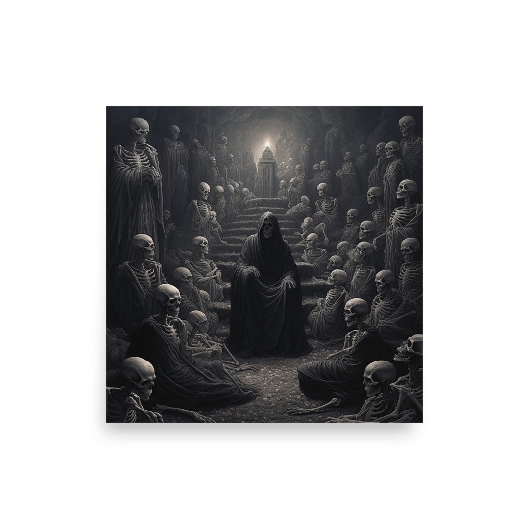 Grim Reaper Wall Art Print | Death Art | Gothic Art | Horror Art | Dark ...