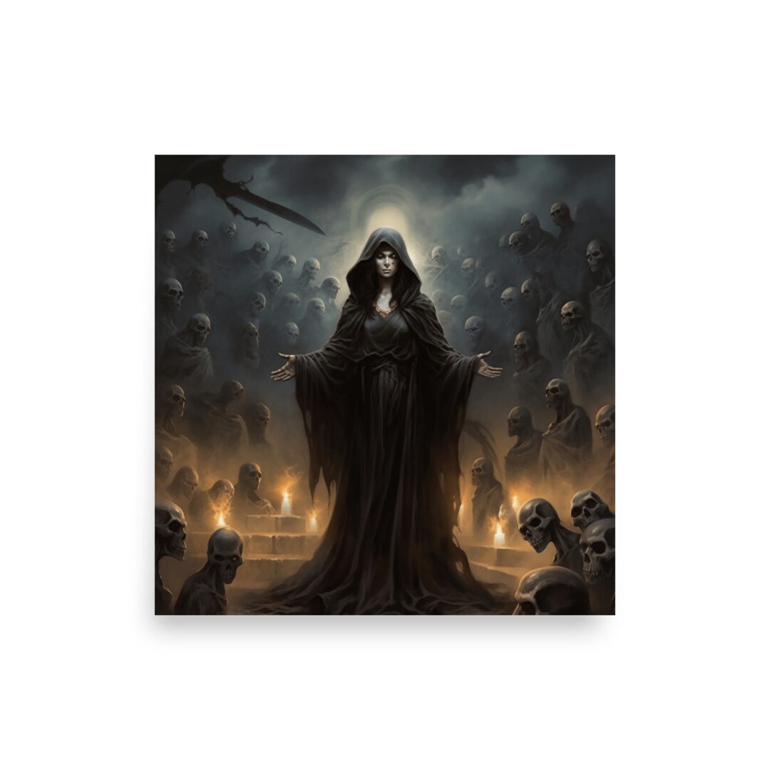 The Death Goddess: Art Print of the Queen of the Dead Summoning ...