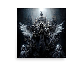 Priestess of Death Art Print Gothic Horror Print Poster Dead - Etsy