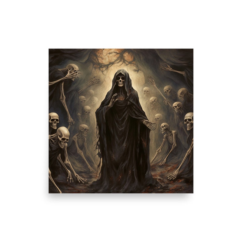 Goddess of Death Art Print Gothic Horror Print Poster Dead - Etsy
