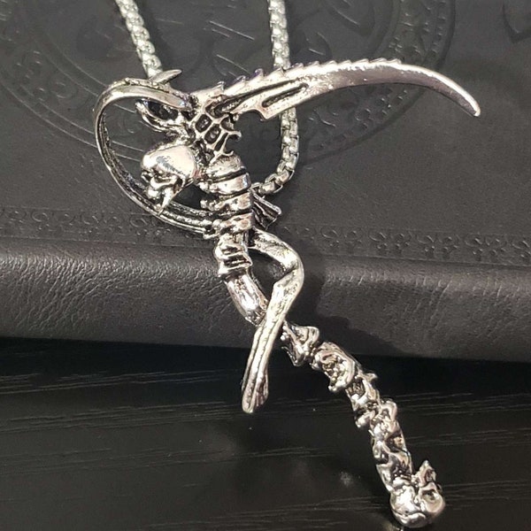 Grim Reaper Scythe Necklace - Etsy