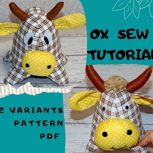 Cow STUFFED ANIMAL Sewing Pattern - Etsy