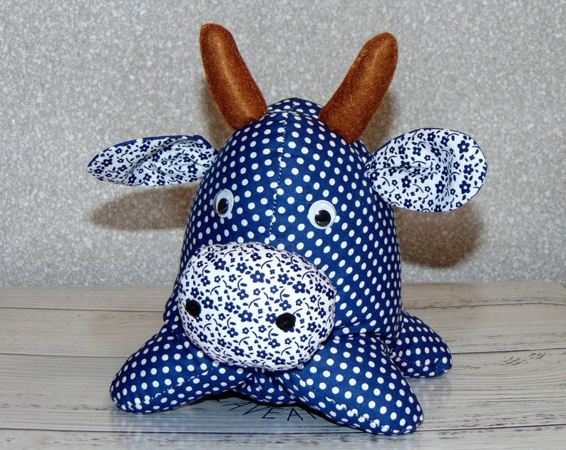 How to Sew a Cow, Plushy Bull Tutorial, Ox Sewing Toy PDF, Stuffed Calf ...