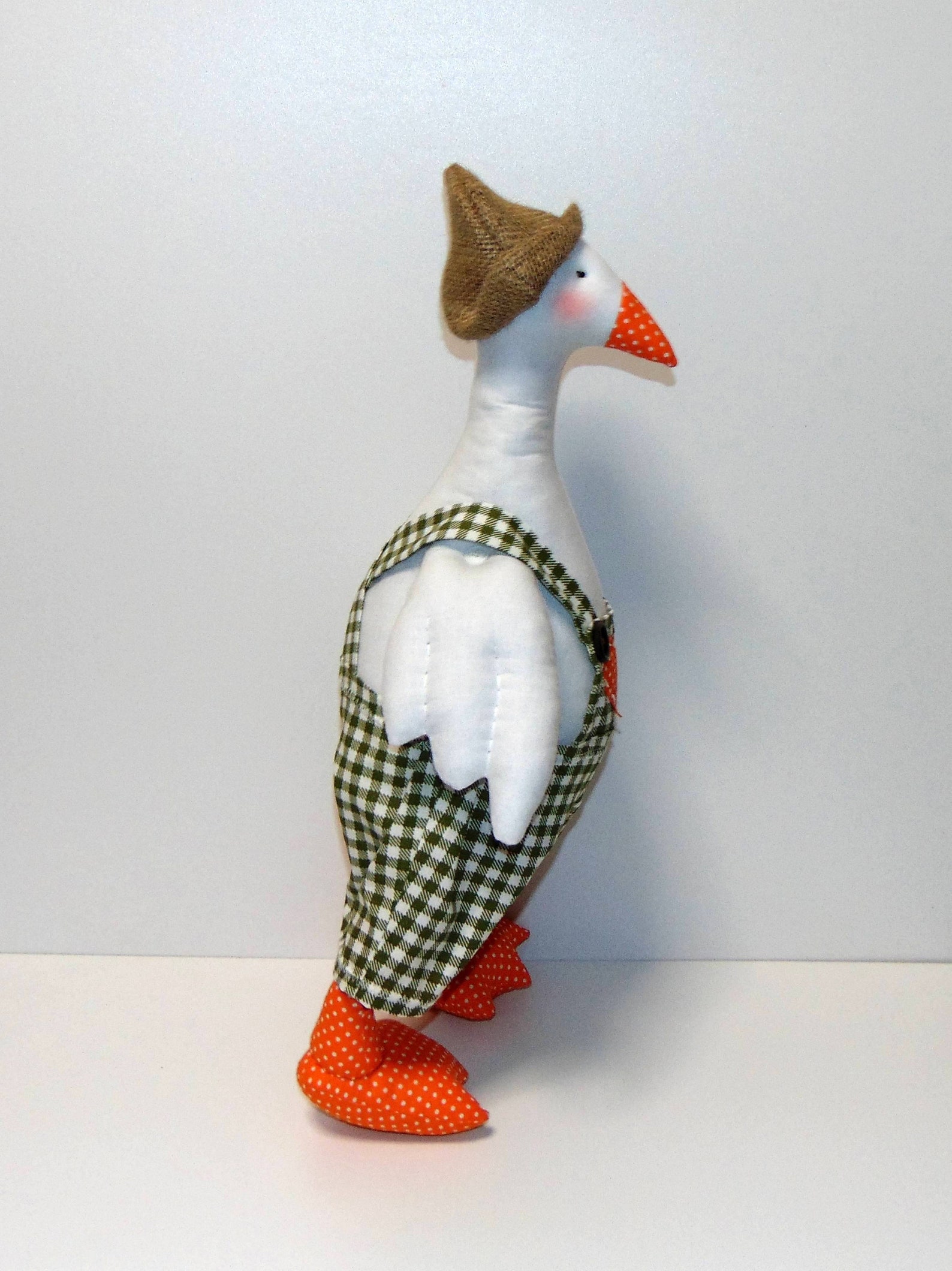 Stuffed Goose Boy Soft Toy Goose in a Hat Handmade Kitchen | Etsy