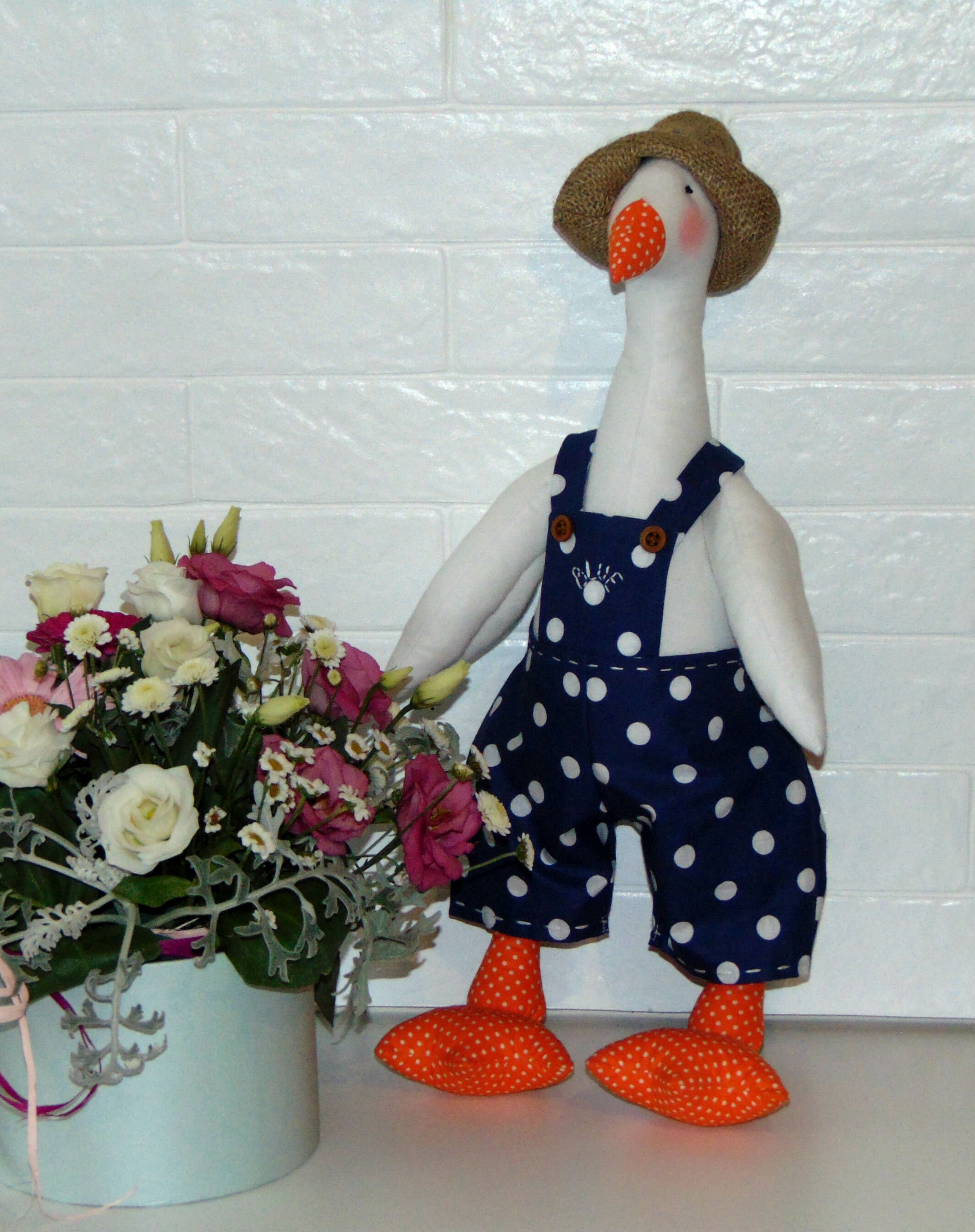 Tilda Goose - Soft Toy Goose, Goose Doll Tilda, Spring Decor Goose ...