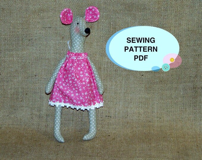 Rat Plushie Sewing Pattern Photo Tutorial, Mouse Stuffed Animal PDF ...