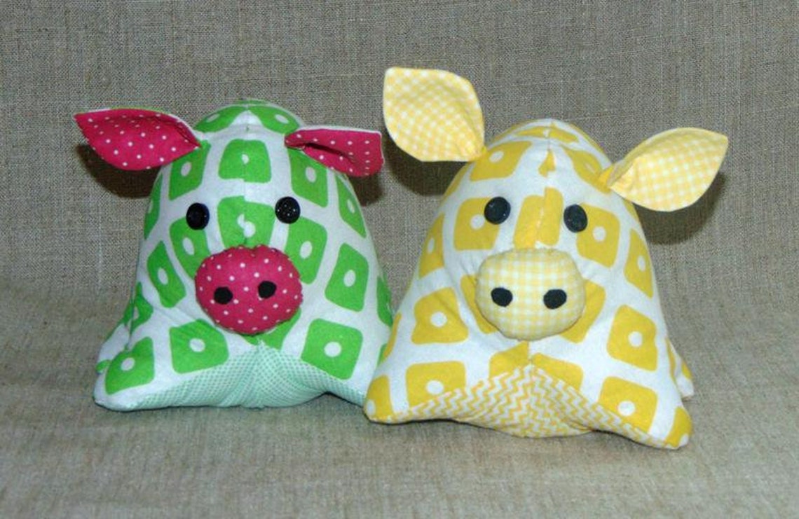 How to sew pig easy pattern Stuffed pink pig toy pattern | Etsy