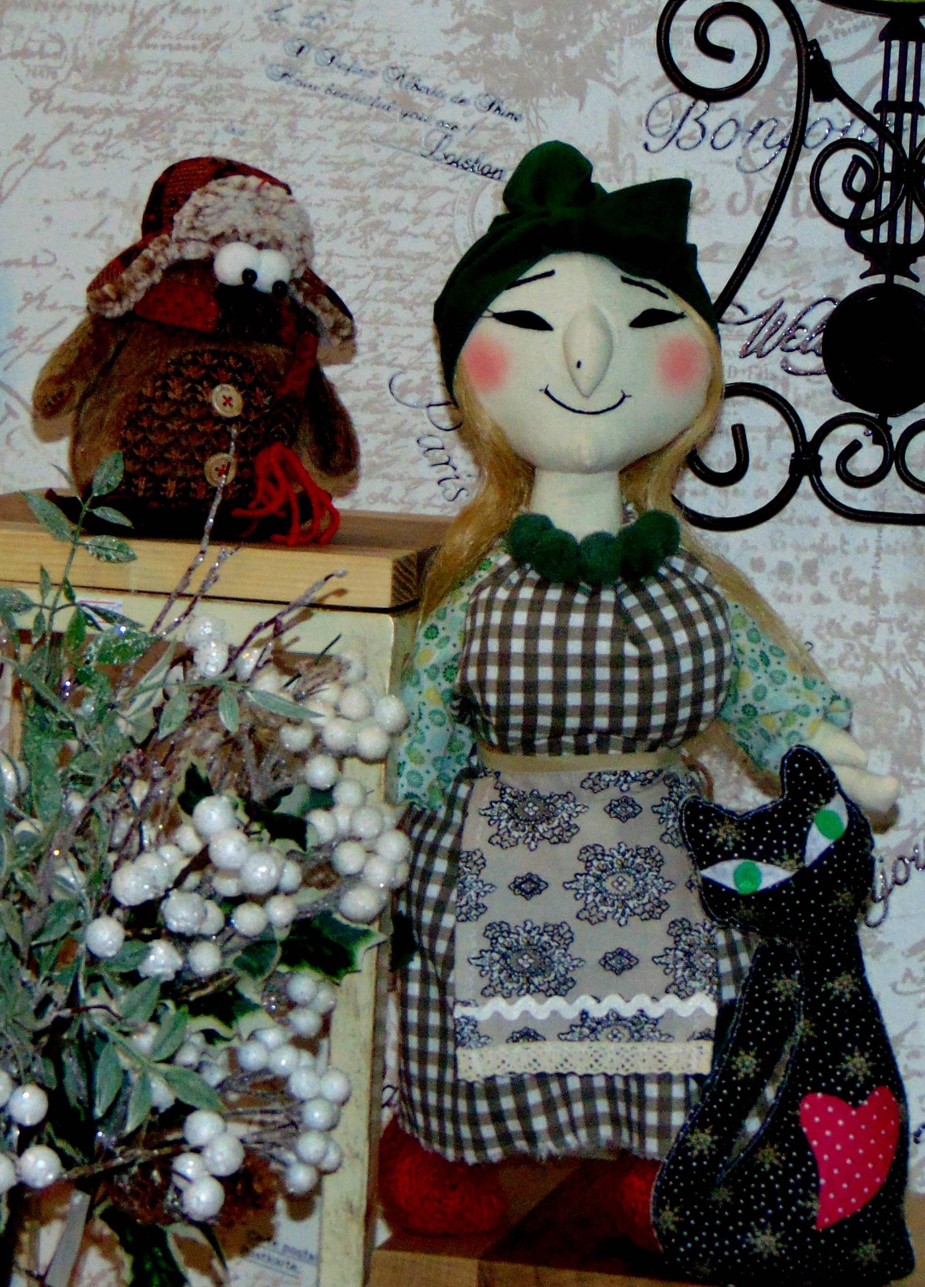 Kitchen Witch Baba Yaga, Vintage Inspired Witch, Hag Rag Doll, Good ...