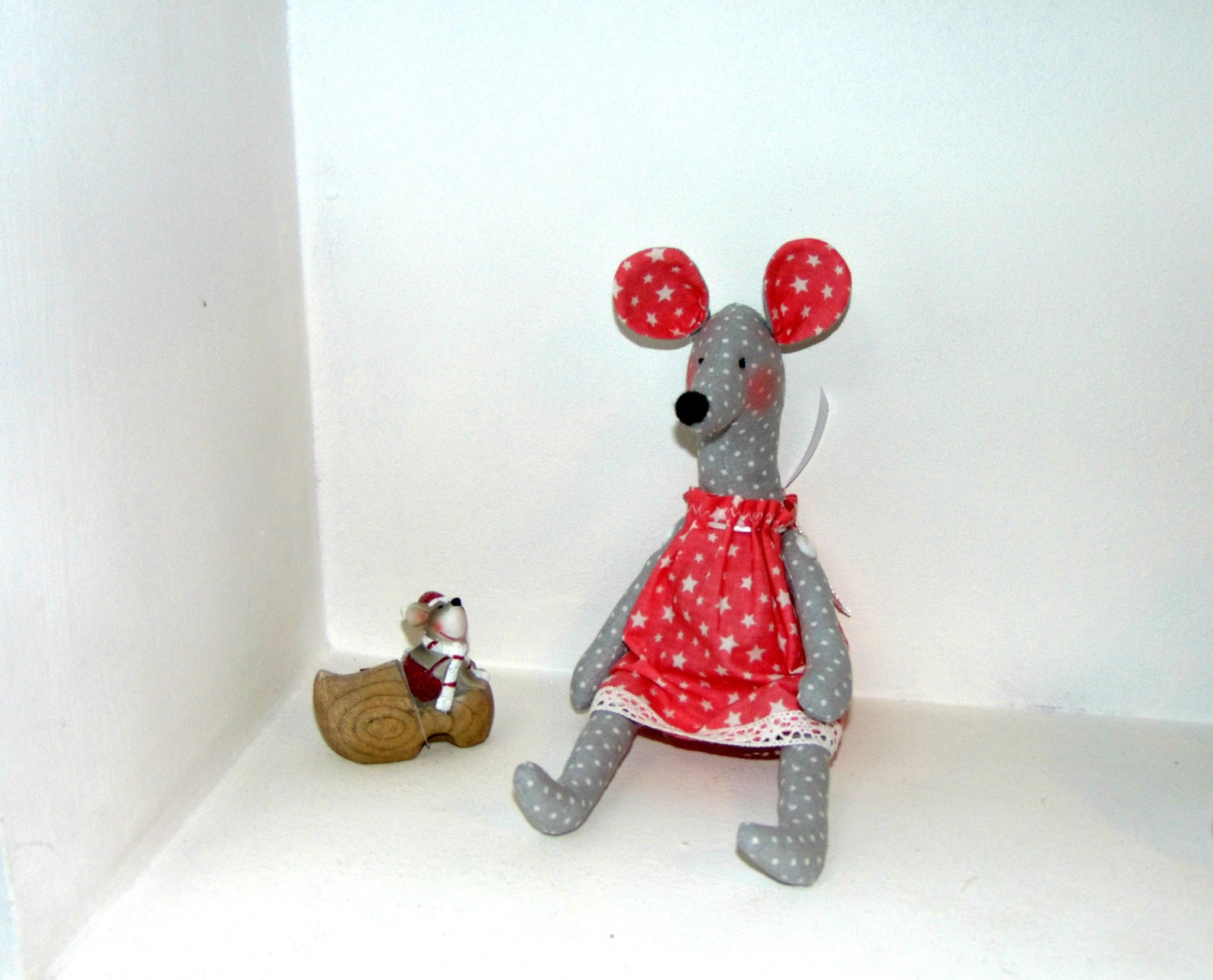 Tilda Mouse Doll - Pink RAG RAT Toy, Handmade Soft Mouse Toy, Fabric ...