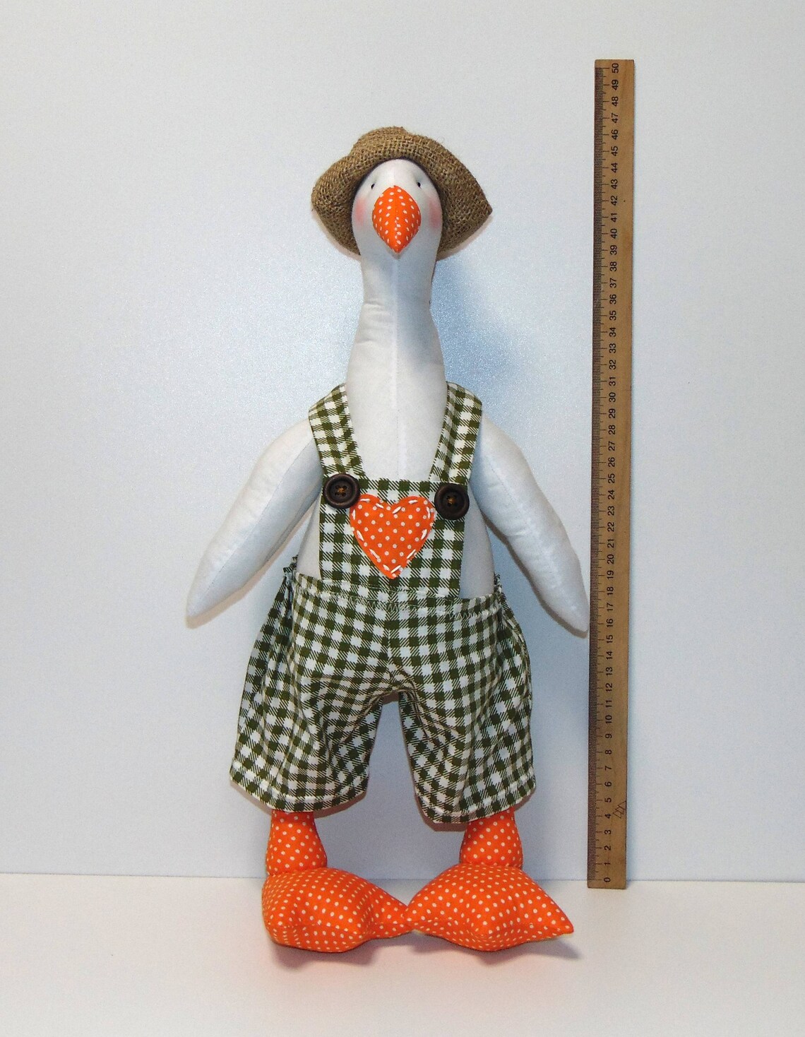 Stuffed Goose Boy Soft Toy Goose in a Hat Handmade Kitchen | Etsy