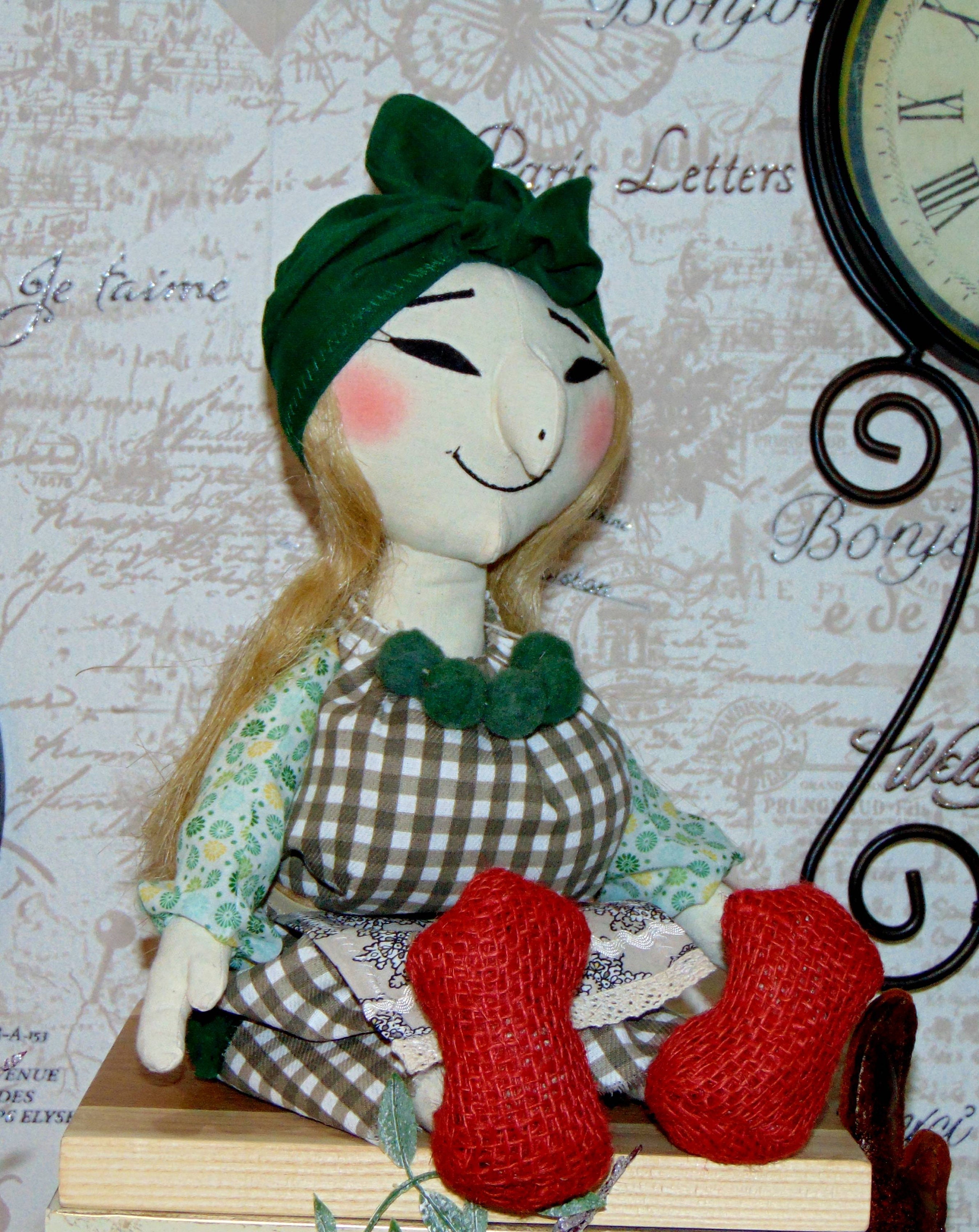 Kitchen Witch Baba Yaga, Vintage Inspired Witch, Hag Rag Doll, Good ...