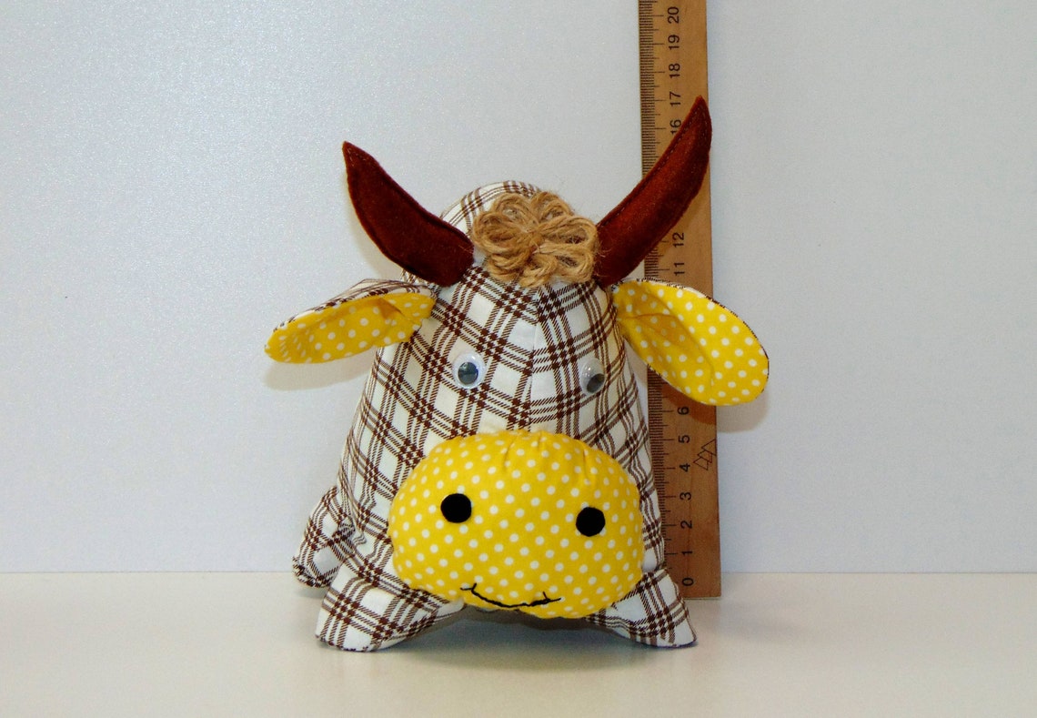 How to Sew a Cow, Plushy Bull Tutorial, Ox Sewing Toy PDF, Stuffed Calf ...