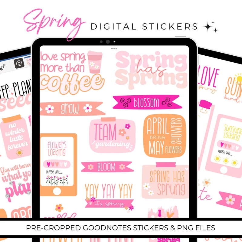 Spring Stickers - Etsy