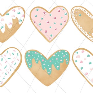 Valentines Day Clipart, Sugar Cookie Png, Heart Cookie Clipart, Sugar ...