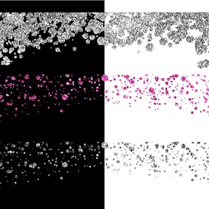 Glitter Borders Clipart, Glitter Confetti Border Overlay Png, Rose Gold ...