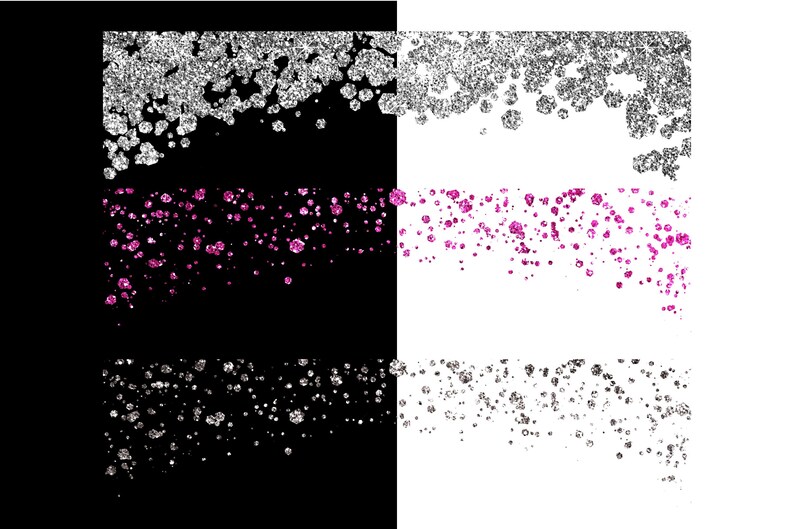 Glitter Borders Clipart, Glitter Confetti Border Overlay Png, Rose Gold ...