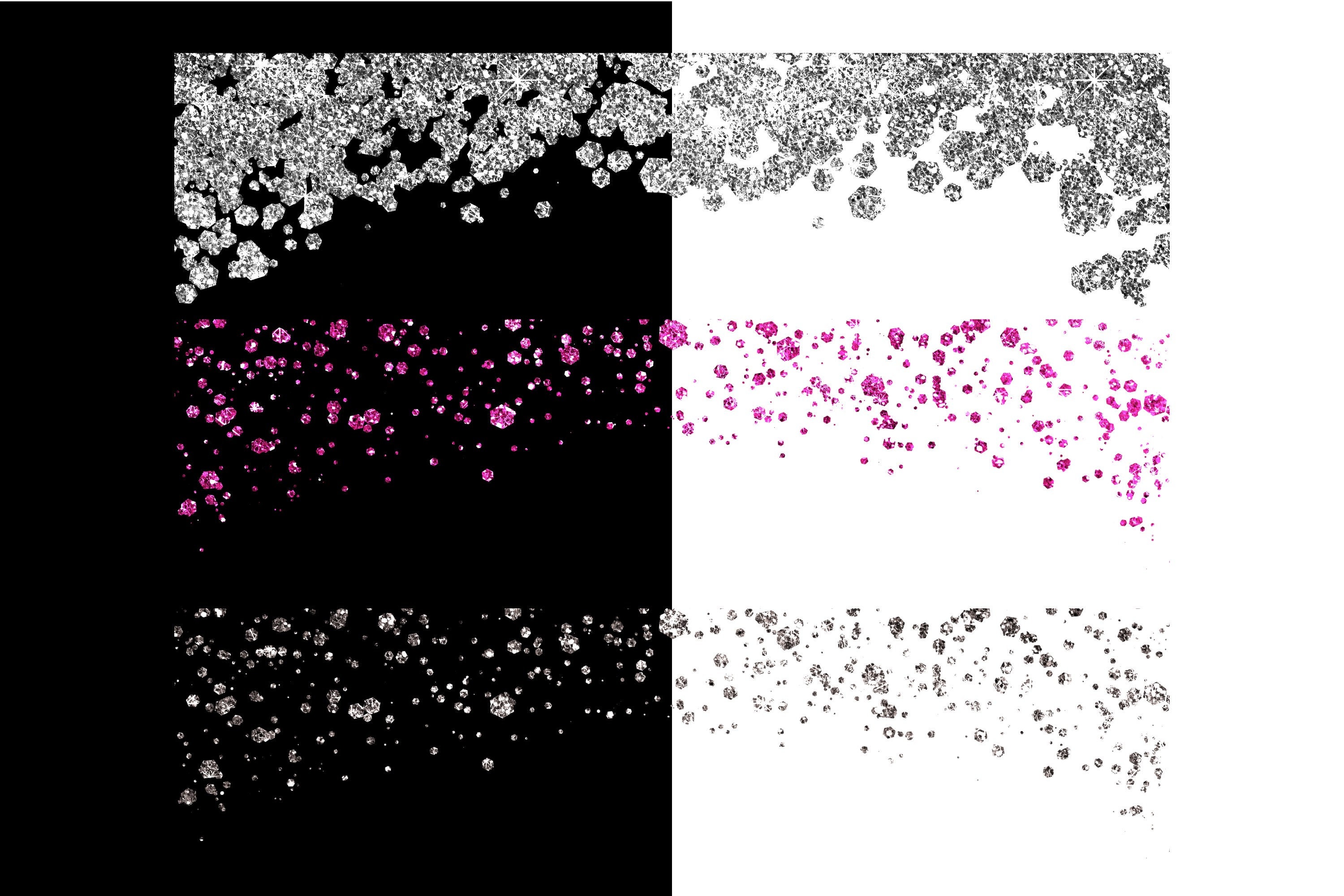 Glitter Borders Clipart, Glitter Confetti Border Overlay Png, Rose Gold ...