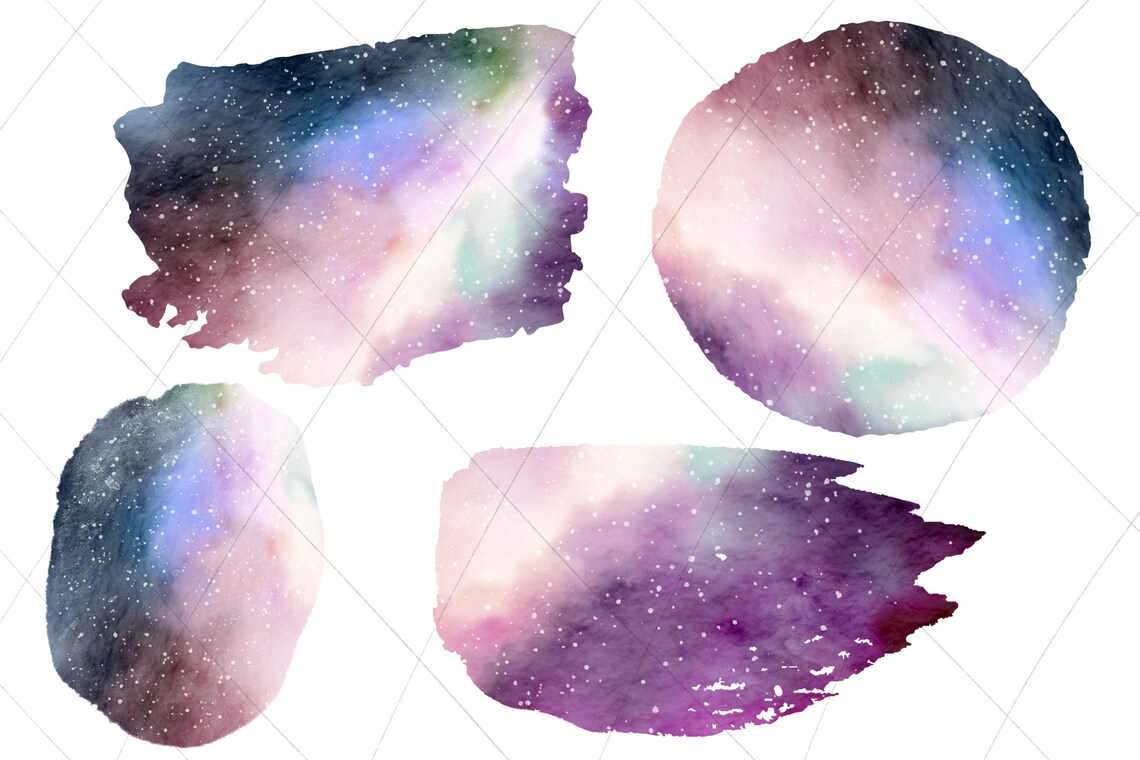 Watercolor Galaxy Space Background Brushstrokes Png - Etsy