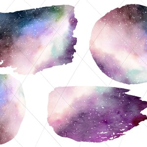 Watercolor Galaxy, Space Background, Brushstrokes Png, Splashes Png ...