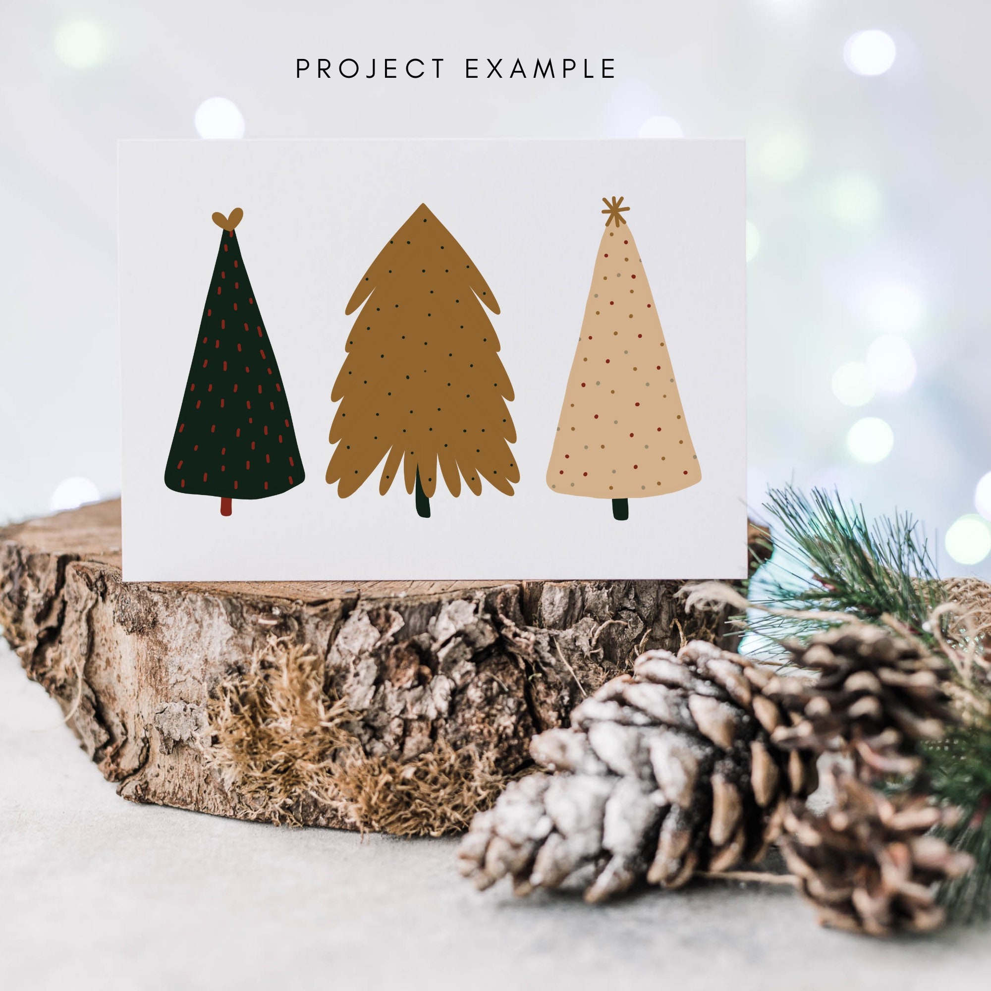 Christmas Tree Clipart, Boho Christmas Clipart, Christmas Clip Art ...