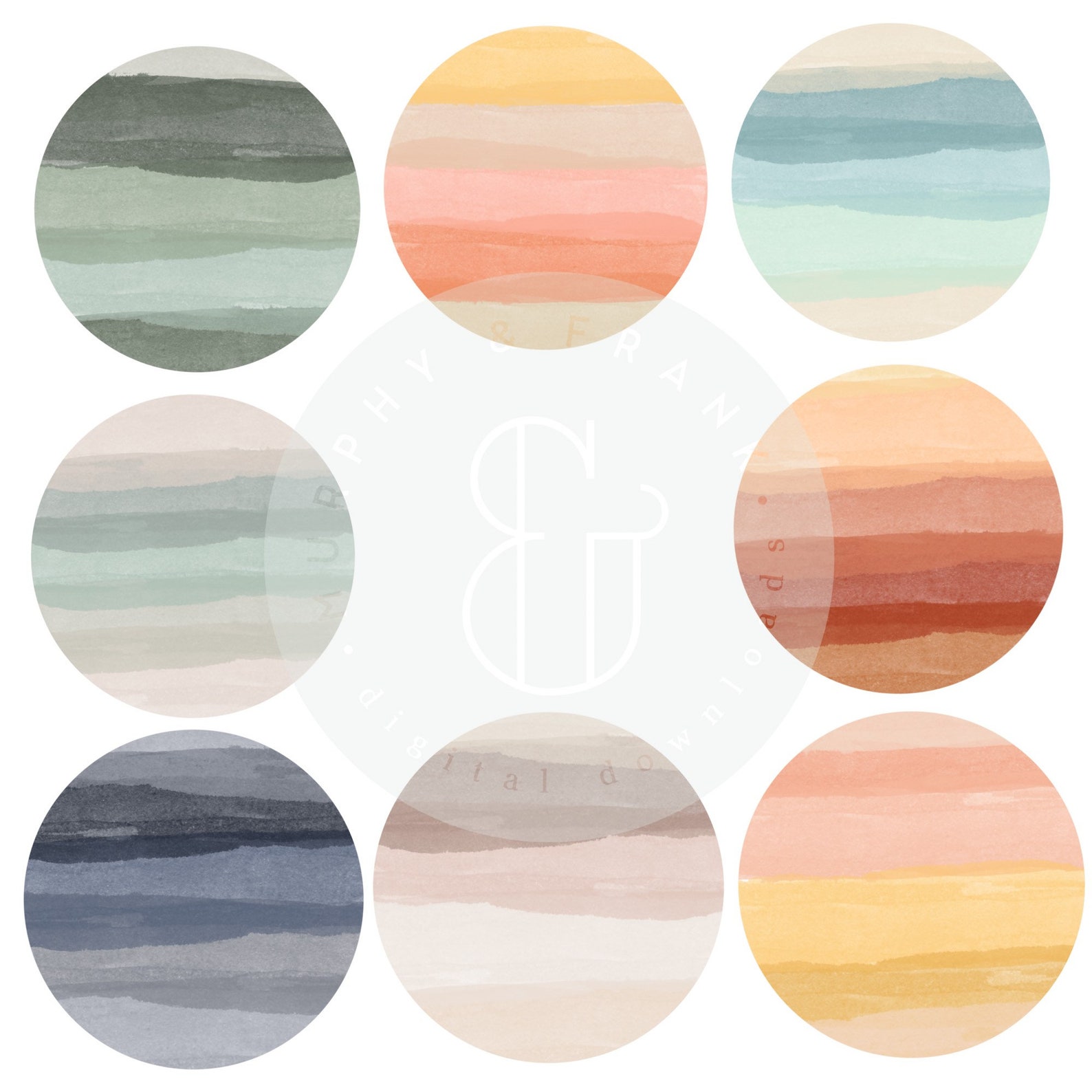 Watercolor Circle Clipart Circle Background Round Background - Etsy