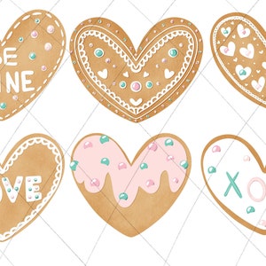 Valentines Day Clipart, Sugar Cookie Png, Heart Cookie Clipart, Sugar ...