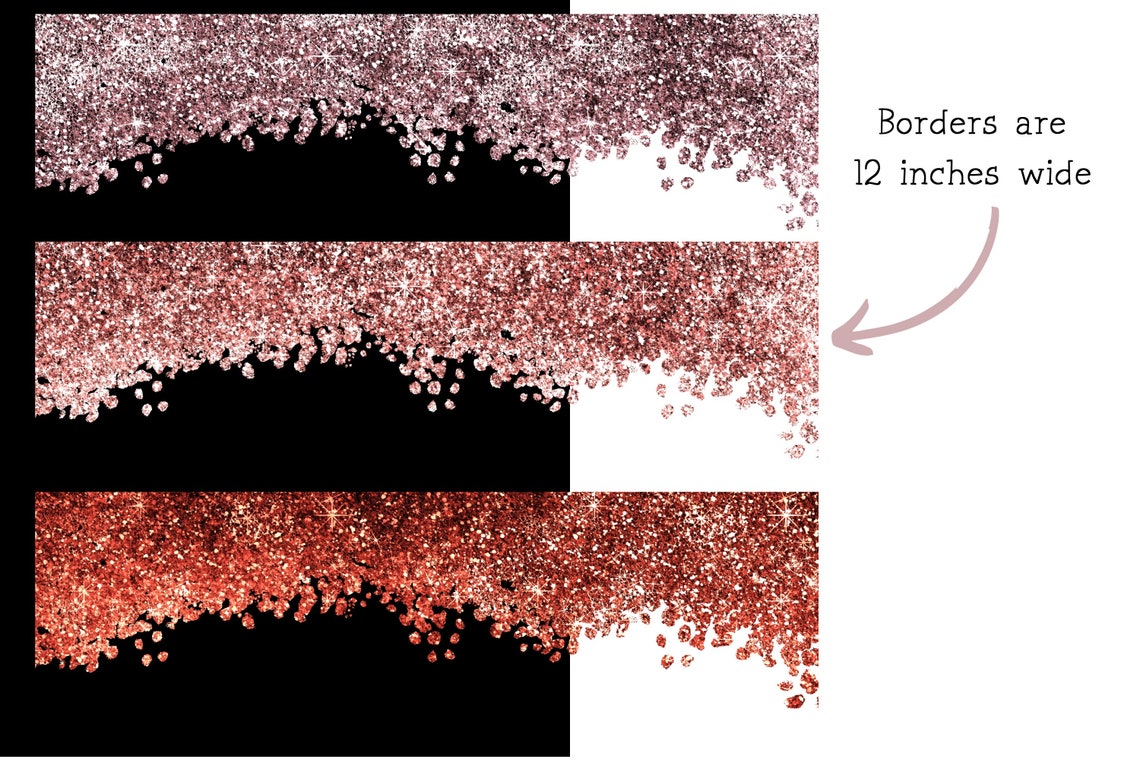 Glitter Borders Clipart Glitter Confetti Border Overlay Png - Etsy