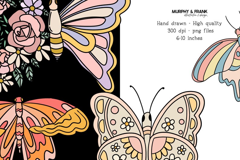 Butterfly Clipart Butterfly Png Butterflies Clip Art Cute - Etsy