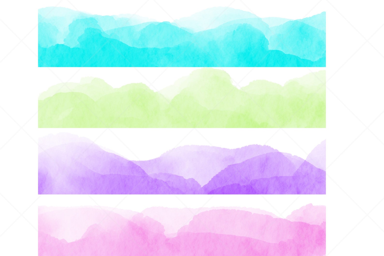 Frames Clipart, Pastel Watercolor Borders Clipart, Digital Frames ...