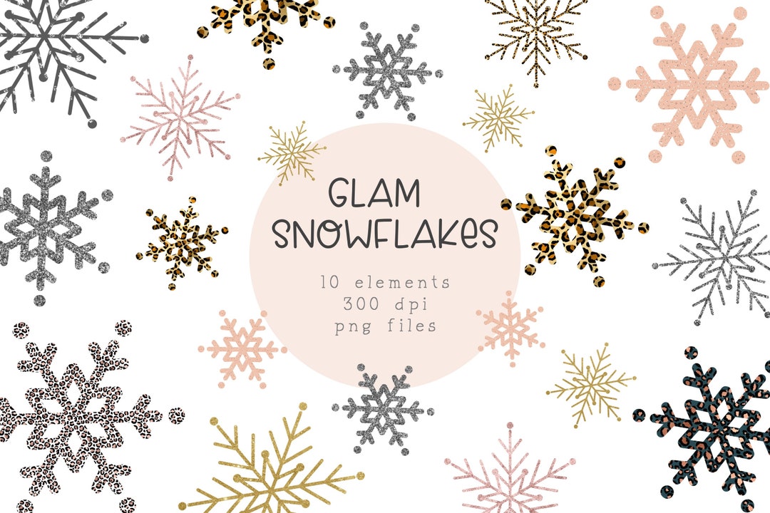 Snowflake Clipart, Christmas Clipart, Glitter Snowflakes Png, Winter ...