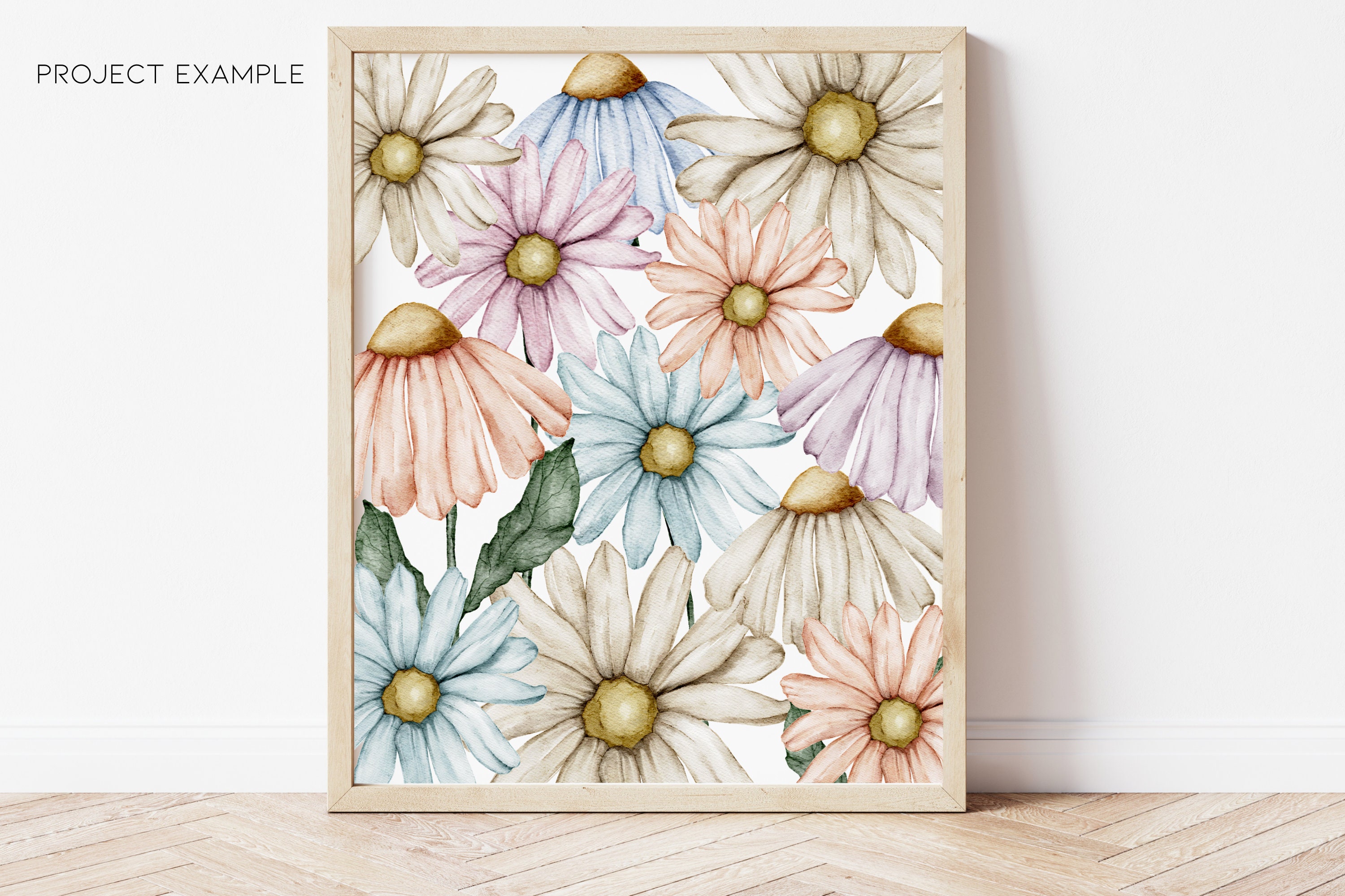 Watercolor Daisy Clipart, Floral Clipart, Daisies Clipart, Watercolor ...